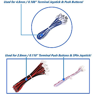 EG STARTS Zero Delay USB Encoder To PC Games Controllers For Arcade Joystick Sanwa DIY Kits Parts Mame Games (5Pin + 2.8mm Cables)