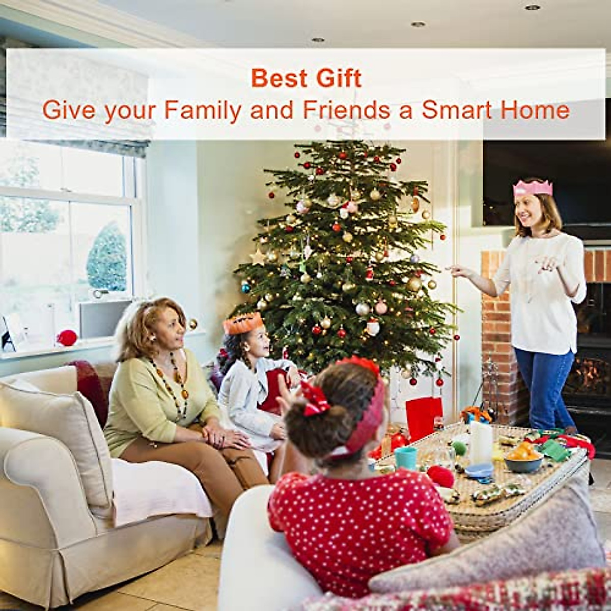 Smart Switch Smart Life Switch 2 Gang 2.4Ghz WiFi Smart Light Switch Compatible with Alexa and Google Assistant Touch Vibration Needs Neutral Wire