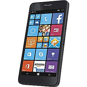 Lumia 640 4G LTE Smartphone, 6764A with 8GB Memory Cell GoPhone - Black - Compatible with Microsoft Nokia 8.1 Phones -Carrier Locked to AT&T Wireless