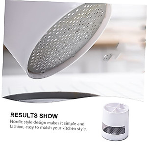 SHOWERORO 1pc Cutlery Storage Container Kitchen Utensil Holder Chopsticks Holder Desktop Stand Plastic Utensil Plastic Cutlery Tray Utensil Organizer White Abs To Open Manager