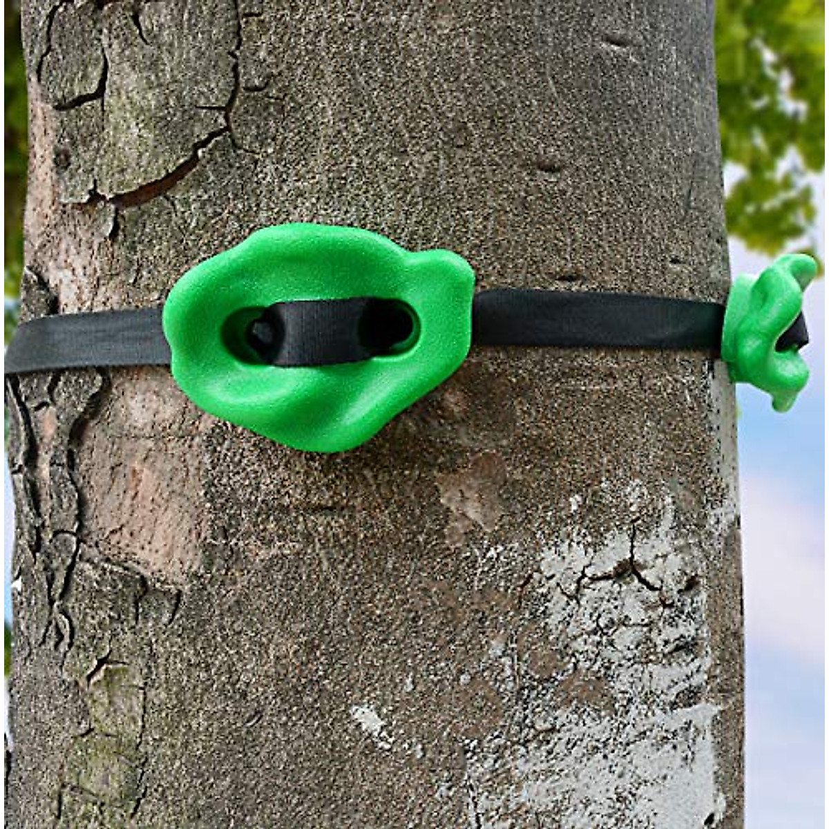 TOPNEW 12 Ninja Tree Climbing Holds for Kids Climber, Adult Climbing Rocks with 6 Ratchet Straps for Outdoor Ninja Warrior Obstacle Course Training