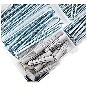 TIMCO TRAY300 Screws, Plug & Drill Bit Silver Tray-91pcs Mixed Tray