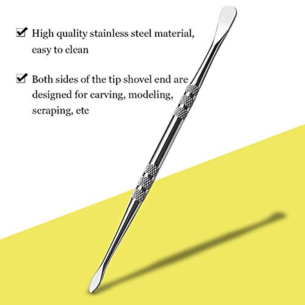 2 Pieces Wax Carving Tool 4.75 Inch Stainless Steel Clay Sculpting Tool (Silver)