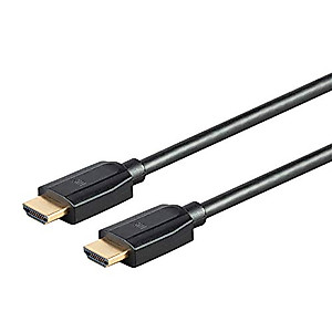 Monoprice 8K Ultra High Speed HDMI Cable - HDMI 2.1, 8K@60Hz, 4K@120Hz, 48Gbps, HDR, VRR, 15ft, Black