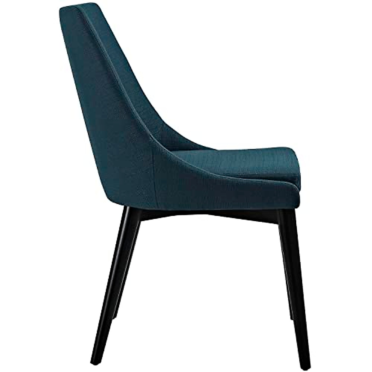 Modway Viscount Mid-Century Modern Upholstered Fabric Two Kitchen and Dining Room Chairs in Azure