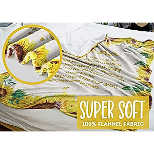 InnoBeta Nana Throw Blanket - Nana Gifts from Grandkids - Nana Sunflower Flannel Blankets on Christmas, Birthday, Thanksgiving - 50" x 65"