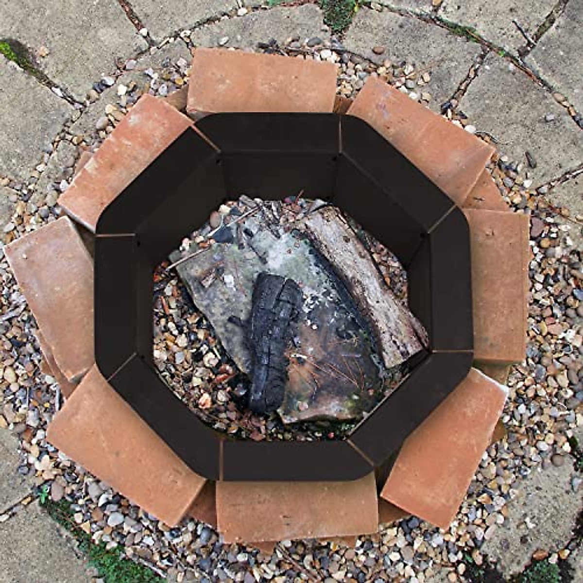 Sunnydaze 2.2mm Thick Steel Above-/In-Ground Octagon Fire Pit Insert - 38 Inches W