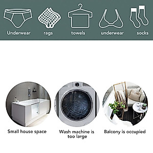 Natudeco Portable Washing Machine Mini Bucket Washing Machine Collapsible Travel Bucket Washer Mini Washing Machine 30w Laundry Washing Tool for Hotel Dormitory Home