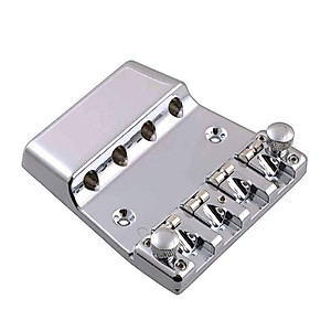 Fixed Metal Bass Guitar Bridge 4 String with Tool Set Hardtail Saddle Bridge for Rickenbacker Guitar parts