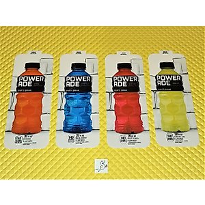 (4) Royal VENDORS SODA Vending Machine POWERADE Variety 20oz Bottle Vend Labels /!