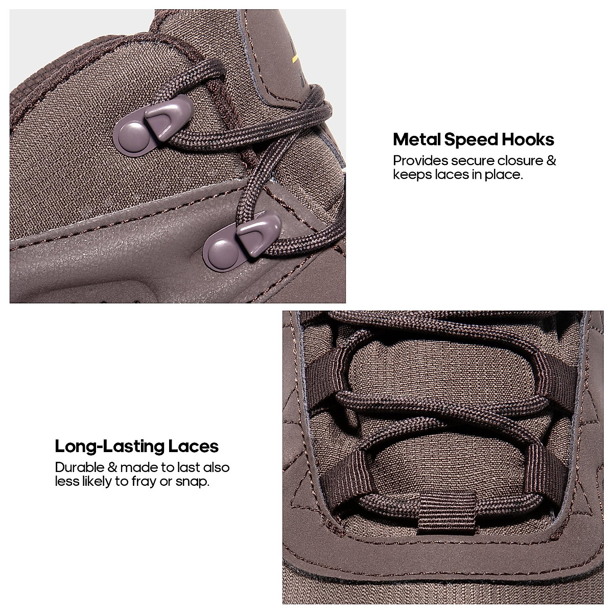 NORTIV 8 Men's Waterproof Hiking Boots Lightweight Mid Ankle Trekking Trails Outdoor Boots,Size 7,BROWN,JS19001M