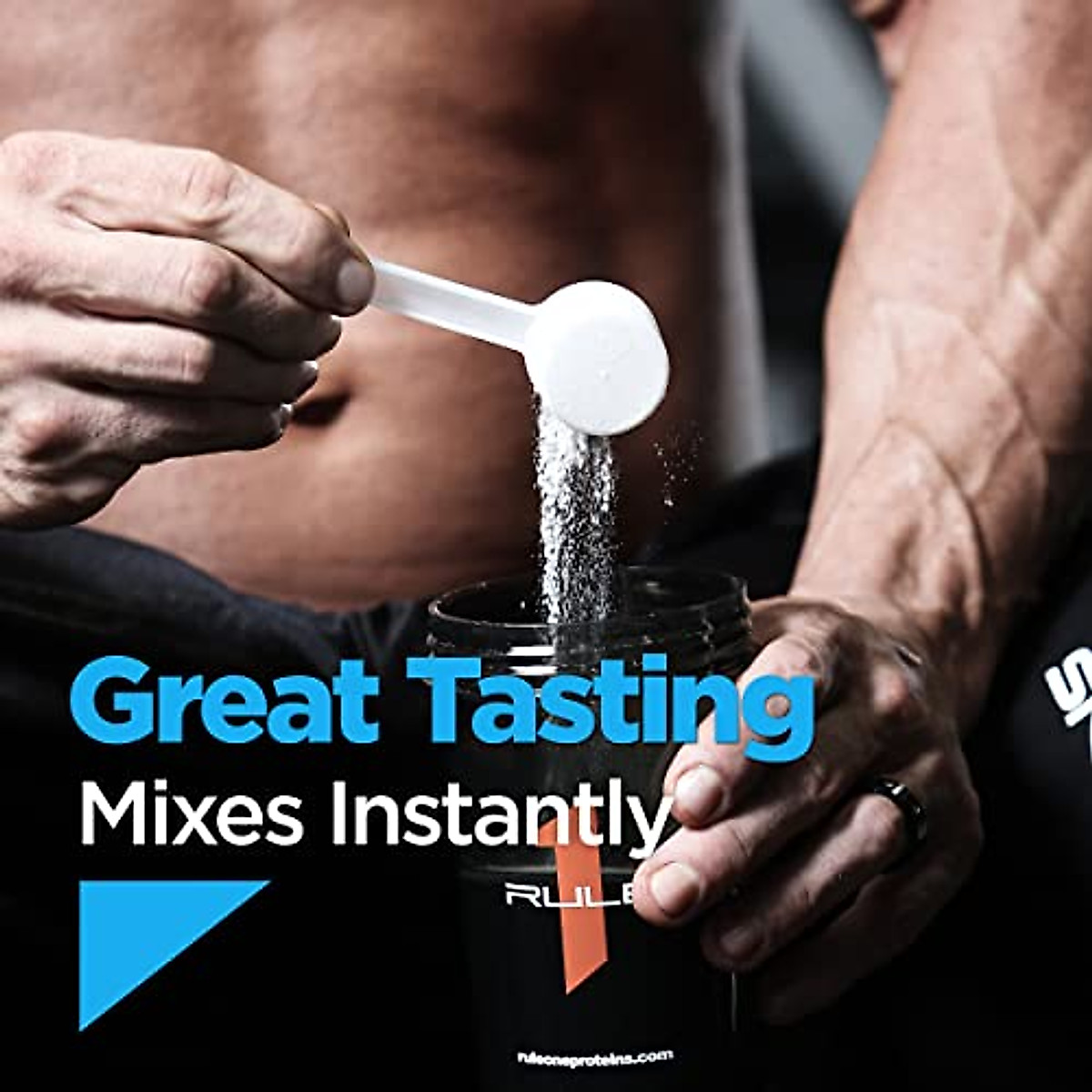 Rule One Proteins Whey Blend - Café Mocha, 24g Fast-Acting Whey Protein Concentrates, Isolates, and Hydrolysates Per Serving, with Naturally Occurring EAAs and BCAAs,  2lbs