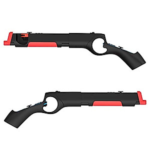 GH Joy con Gun Controller for Nintendo Switch (OLED) Shooting Games, Resident Evil, Cabela's, Sniper Elite, Doom, Hunting Simulator, Wolfenstein, Payday, Joycon Gun Grip Black