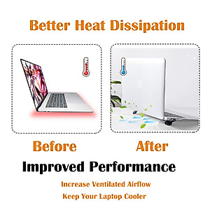 Mini Laptop Stand, Keyboard Riser Stand, Invisible Ergonomic Laptop Holder Stand Riser, Foldable Tablet Pad Phone Stand Lap Cooler for MacBook, Air, Pro, Lenovo, HP More (2PCS)
