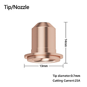 Welding Knight 176655 Electrode 176656 Tip fit for Miller Plasma Cutter ICE-25C ICE-27C Torch
