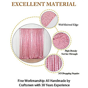 ShiDianYi 4FTX6FT-Fuchsia Pink-Sequin Photo Backdrop, Wedding Photo Booth,Photography Background (Fuchsia Pink)