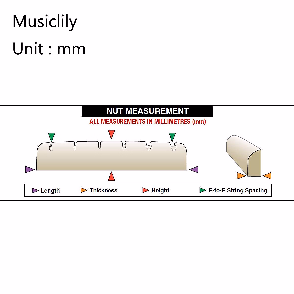 Graph Tech PQL-5000-00 TUSQ XL 6-String Slotted Electric Guitar Nut for Fender, Ivory