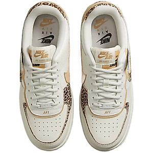 Nike Women's Air Force 1 shoe, Sail/Multi-color-sesame-black, 7.5