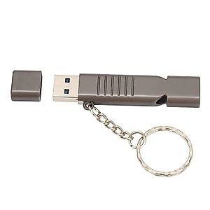 070 Whistle Flash Drive, Multifunctional USB Memory Stick, Waterproof 120dB Sound Whistle with Key Chain for Outdoor Activities, Whistle USB Stick Plug and Play(32 GB)