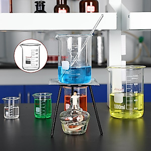 stonylab Glass Beaker, 1 Pack Borosilicate Glass Graduated Low Form Griffin Beaker with Pouring Spout Lab Beaker, 250 ml