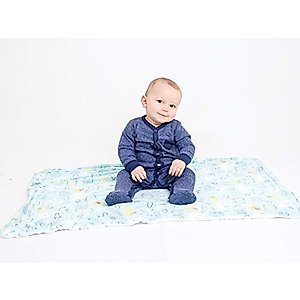 Alphabetz Alphabetz Premium, Soft Baby Boy Blanket, Blue Elephants, 2 Ply Extreme Softness and Comfort