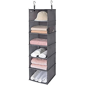 GRANNY SAYS Bundle of 2-Pack Shelf Organizer for Closet & 1-Pack Closet Hanging Storage Shelves