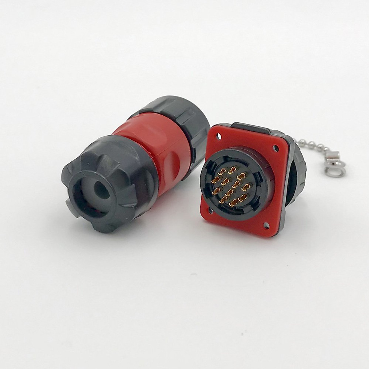 CNLINKO 12 Pin Power Industrial Circular Connector, Female Plug & Male Panel Mount Receptacles Socket Jack, Outdoor Waterproof IP67, AC DC