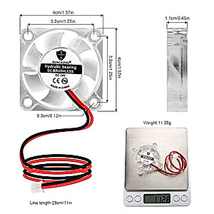 MakerHawk 40 40 10 Fan 24V Hydraulic Bearing Brushless Cooling Fan RGB LED DC 4010 40x40x10mm 0.05A for 3D Printer, PC, Case, CPU