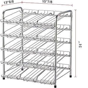 Rice rat Can Organizer for Pantry, Can Rack Can Storage Dispenser for Canned Food (5 tiers)