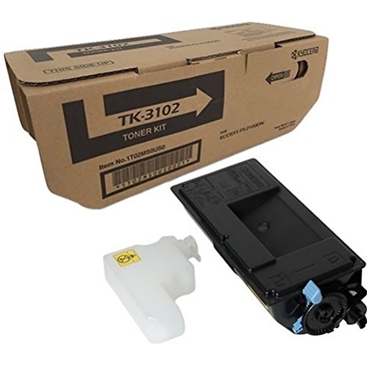 Kyocera 1T02MS0US0 Model TK-3102 Toner Cartridge For use with Kyocera ECOSYS M3040idn, ECOSYS M3540idn and FS-2100DN Black and White Printers, Up to 12500 Pages, Black