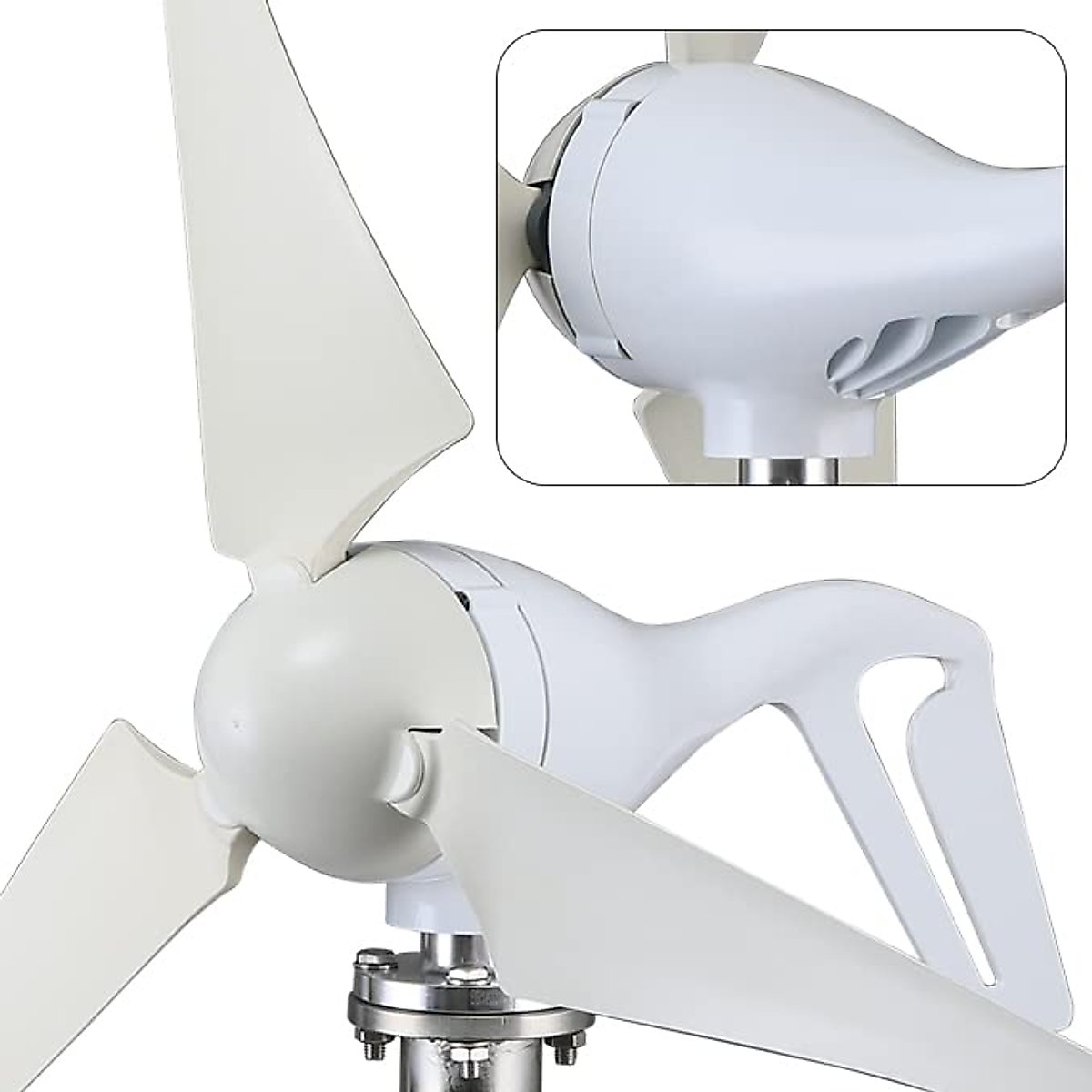 Smaraad 600W 24V Wind Turbine Generator 3 Blade, Wind Generator Kit with Charge Controller for Home, RV, Hybrid Solar Wind System