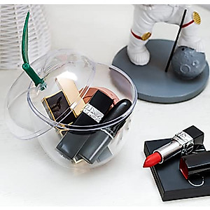 HANZE Large Apple Container, Apple Shaped Candy Toy Gift Filling Containers Jar for Party Wedding Christmas Decorations Party Supplies Favors - Clear