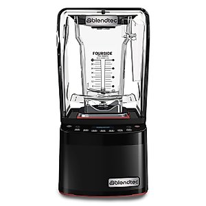 Blendtec Stealth X 885 - Brushless Commercial-Grade Blender with Sound Enclosure - FourSide Jar with Soft Lid - Black