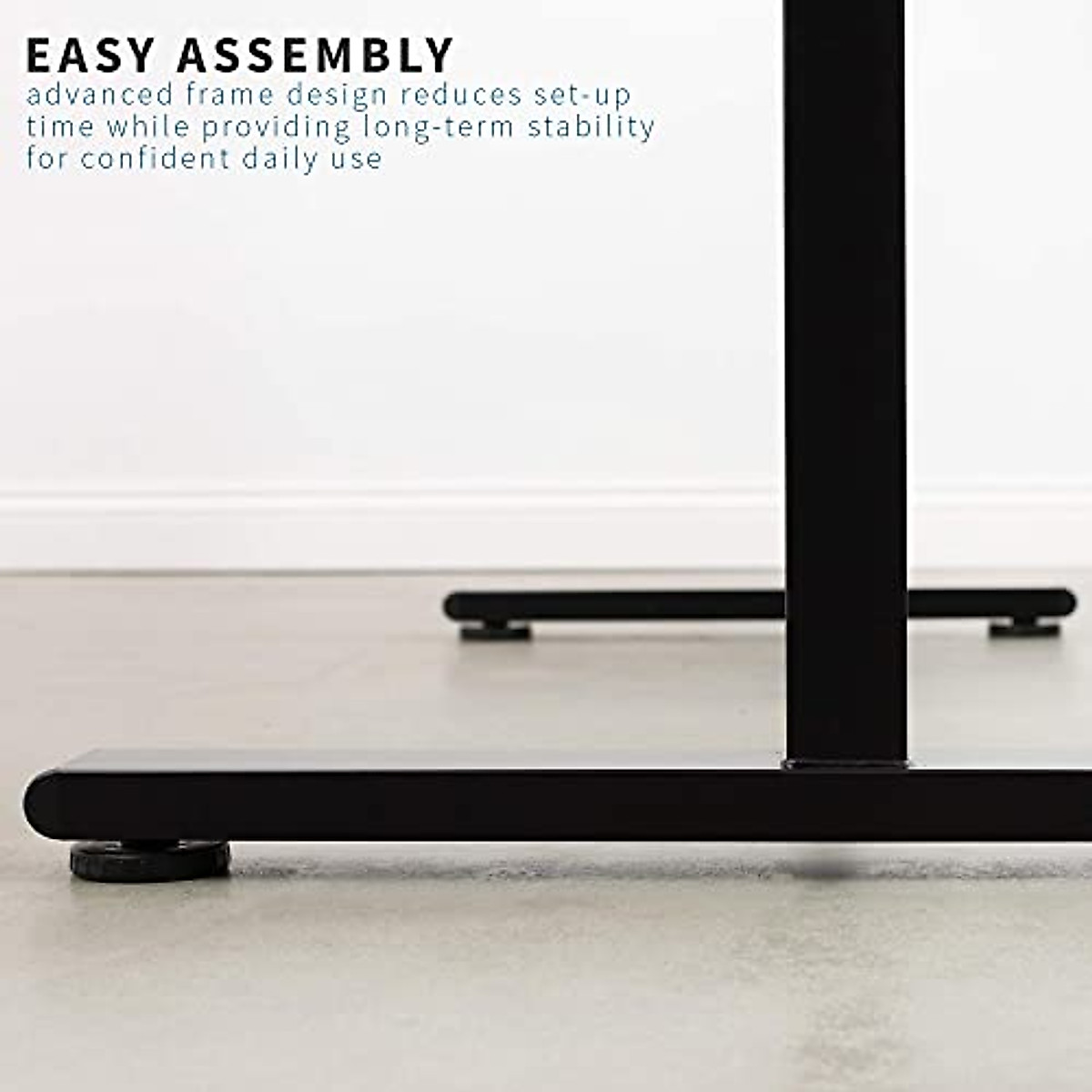 VIVO Height Adjustable 55 x 24 inch Standing Desk, Hand Crank Sit Stand Home Office Workstation with Frame and Solid One-Piece Table Top, Black, DESK-M55TB