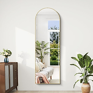 BONEWEI 64"x21" Big Wall Mirror with Stand Mounted for Bedroom/Cloakroom/Dorm Room/Bathroom/Living Room