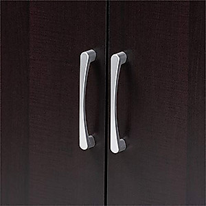 Baxton Studio Marine Modern and Contemporary Wenge Dark Brown Finished 2-Door Wood Entryway Shoe Storage Cabinet with Open Shelves