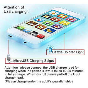 YOYOSTORE 1 Pc Phone Toy Play Cell Phone Mobile Cellphone with USB Recharable Cable for Baby Kids