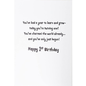 Greeting Card Today You're Turning 1 One - Everyone's Wild About You Jungle Theme Happy 1st Birthday