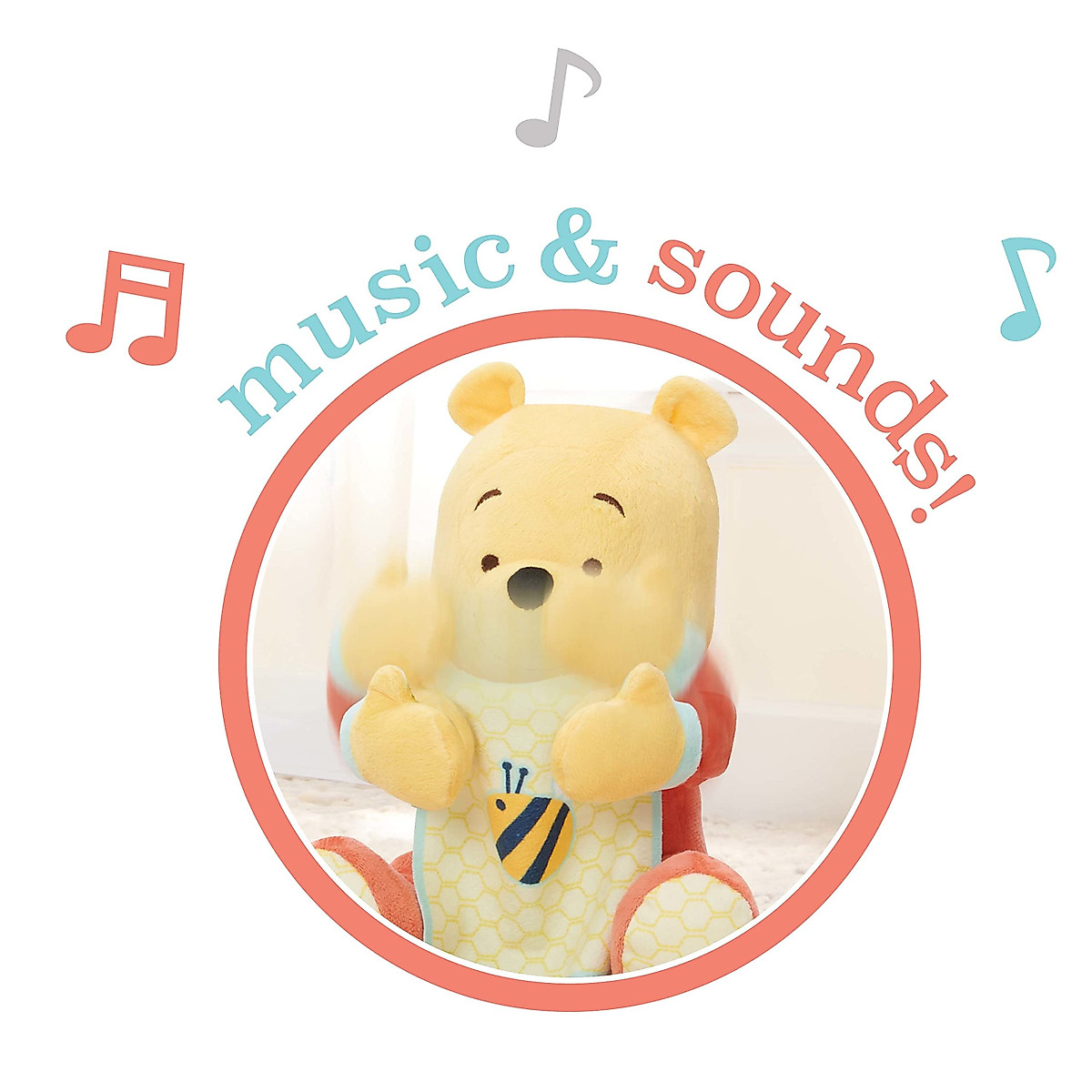 Disney Baby Hide-and-Seek Winnie The Pooh Interactive Plush, Officially Licensed Kids Toys for Ages 09Month by Just Play