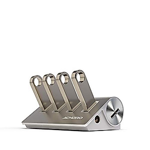 ACHORO 4 Ports Computer USB Hub & Data Transfer Powered USB 3.0 Hub - Premium Quality Extra USB Ports - Aluminium Alloy External USB Port for Computer, Mac, PCs - High-Speed Powered USB Hub (Silver)