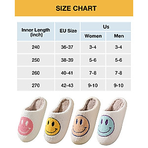 FACAXEDRE Soft House Slippers for Women,Smile Face Slippers,Womens Plush Comfy Girl Smile Slippers,Pink Smile Face Slides,Slippers Unisex Indoor Outoor,Furry Slippers Size 5-6