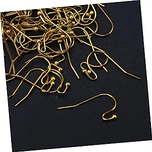 VILLCASE 400 pcs DIY Earrings Hook end Ear Wires Earring Hooks Fish Hook Earrings Earring Jewelry Findings Hook Earring Wires Hanging Hook Tool Hooks an Fittings peg Hooks Head