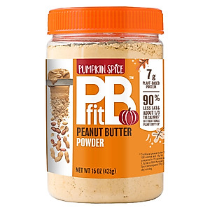 PBfit Pumpkin Spice All-Natural Peanut Butter Powder, Powdered Peanut Spread From Real Roasted Pressed Peanuts, 15 Oz