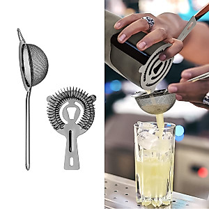 VG Cocktail Shaker Set with Acrylic Stand | 15 Pieces Mixology Bartender Kit | Bar Tools Set with All Bar Accessories for Dink Mixing, Beginers Home Bartending