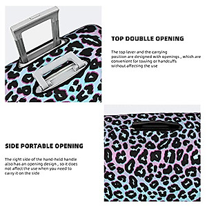 Neon Leopard Grain Luggage Cover Elastic Washable Stretch Suitcase Protector Anti-Scratch Travel Suitcase Cover for Kid and Adult XL (29-32 inch suitcase)