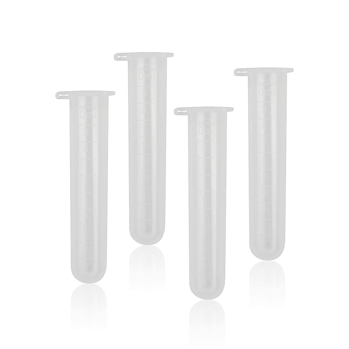 10ml Centrifuge Tubes Clear Plastic Vials EP Lab Centrifuge Vials 50pcs, Small Vial Liquid Test Sample Tube Storage Container with Snap Caps Lids