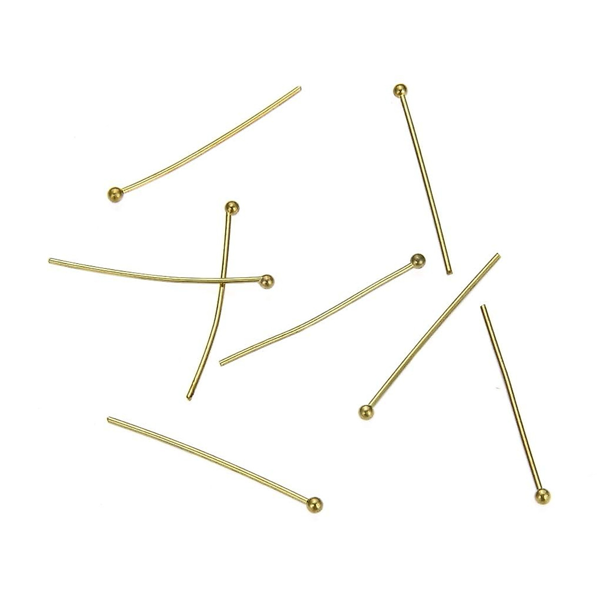200pcs 26mm Round Ball Head Pins (Wire 0.8mm/0.03 inch/ 20 Gauge) Antique Bronze Plated Brass for Jewelry Beading Craft Making CF45-26