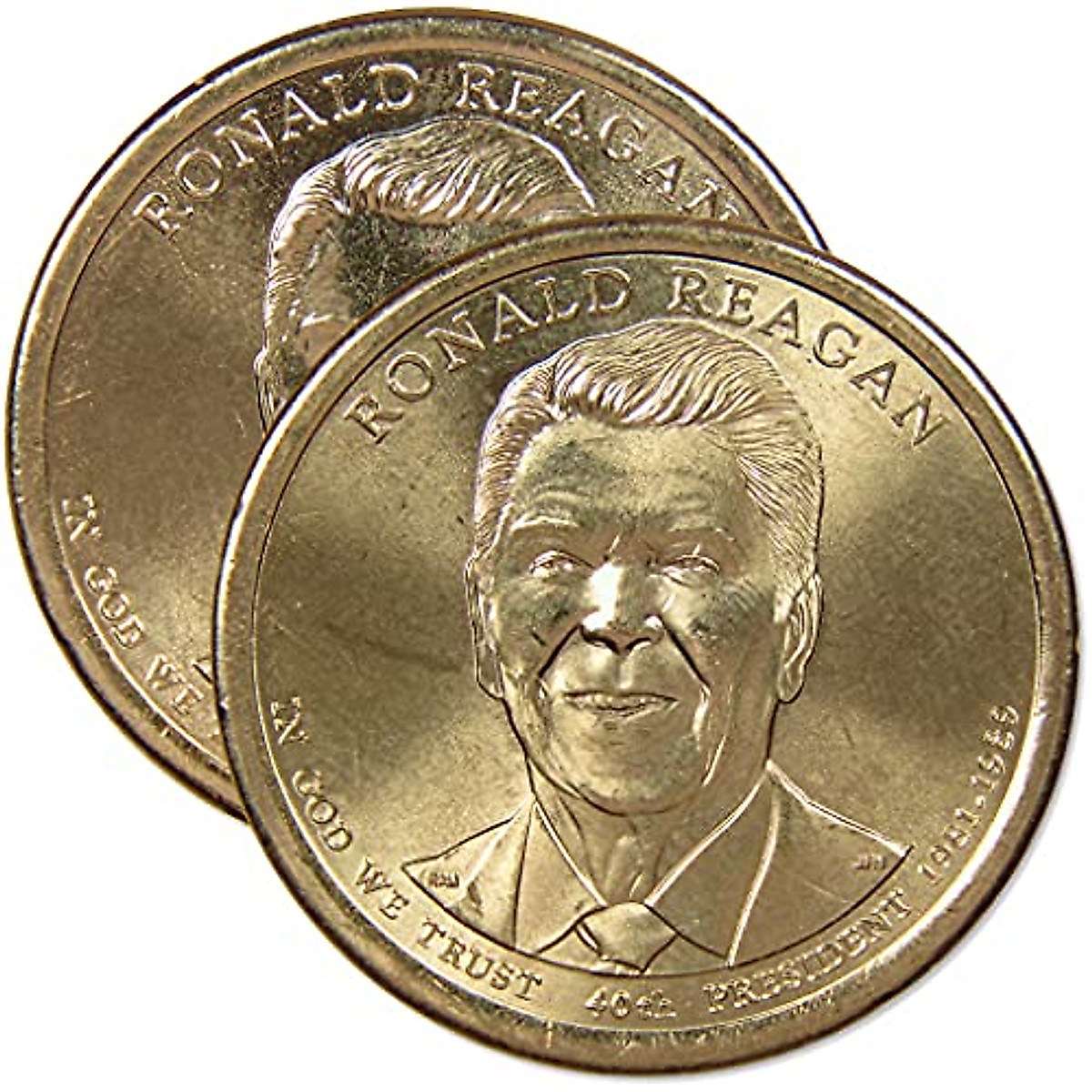 2016 P&D Ronald Reagan Presidential Dollar 2 Piece Set BU Uncirculated $1 Coins