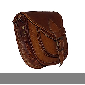 Urban Handmade Vintage Leather Bags, Travel Cross Body Shoulder Bag for Men and Women, Satchel Multi Pocket Purse with Adjustable Strap