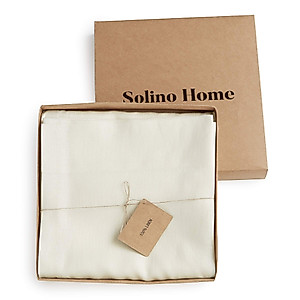 Solino Home Linen Curtain 84 Inches Long – Ivory 52 x 84 Inch Light Filtering Rod Pocket Curtain – 100% Pure Linen European Flax Window Curtain Panel for Bedroom, Living Room